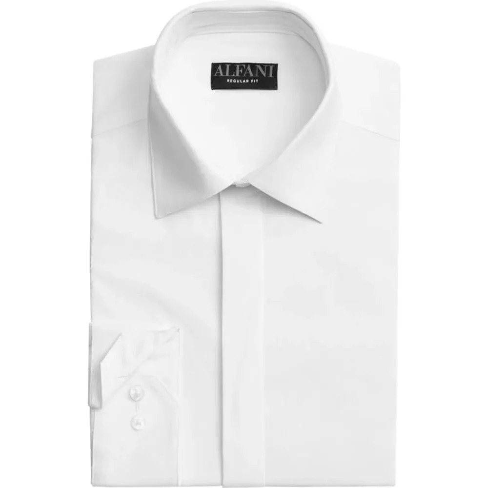 Alfani | Shirts | Alfani Mens Convertible Cuff Button Down Dress Shirt ...